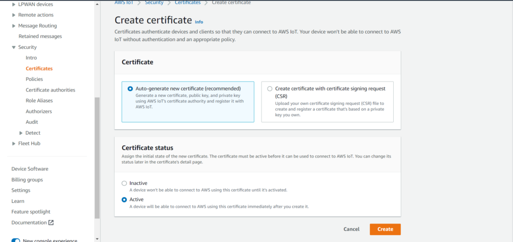 ESP32 and AWS IoT Core without using Thing - Niraltek Blog